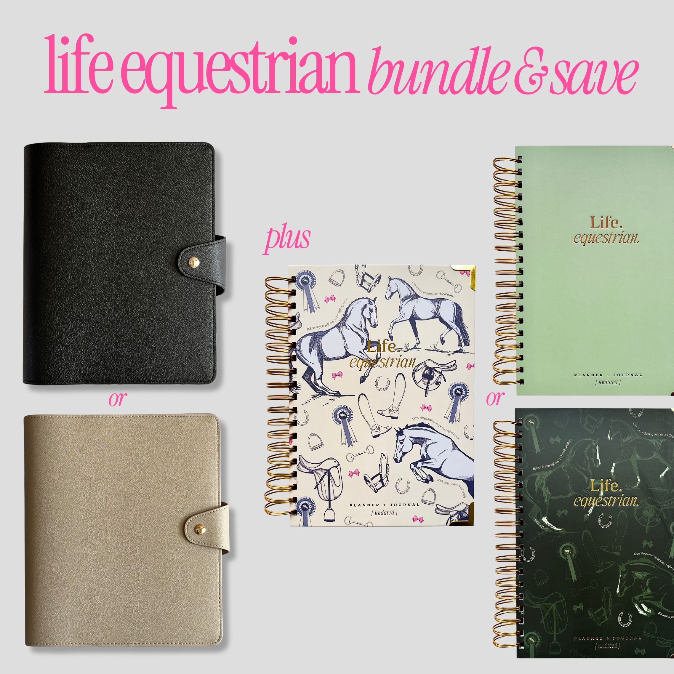 Life Equestrian Planner + Journal [Undated] | COVER BUNDLE – Inspired ...