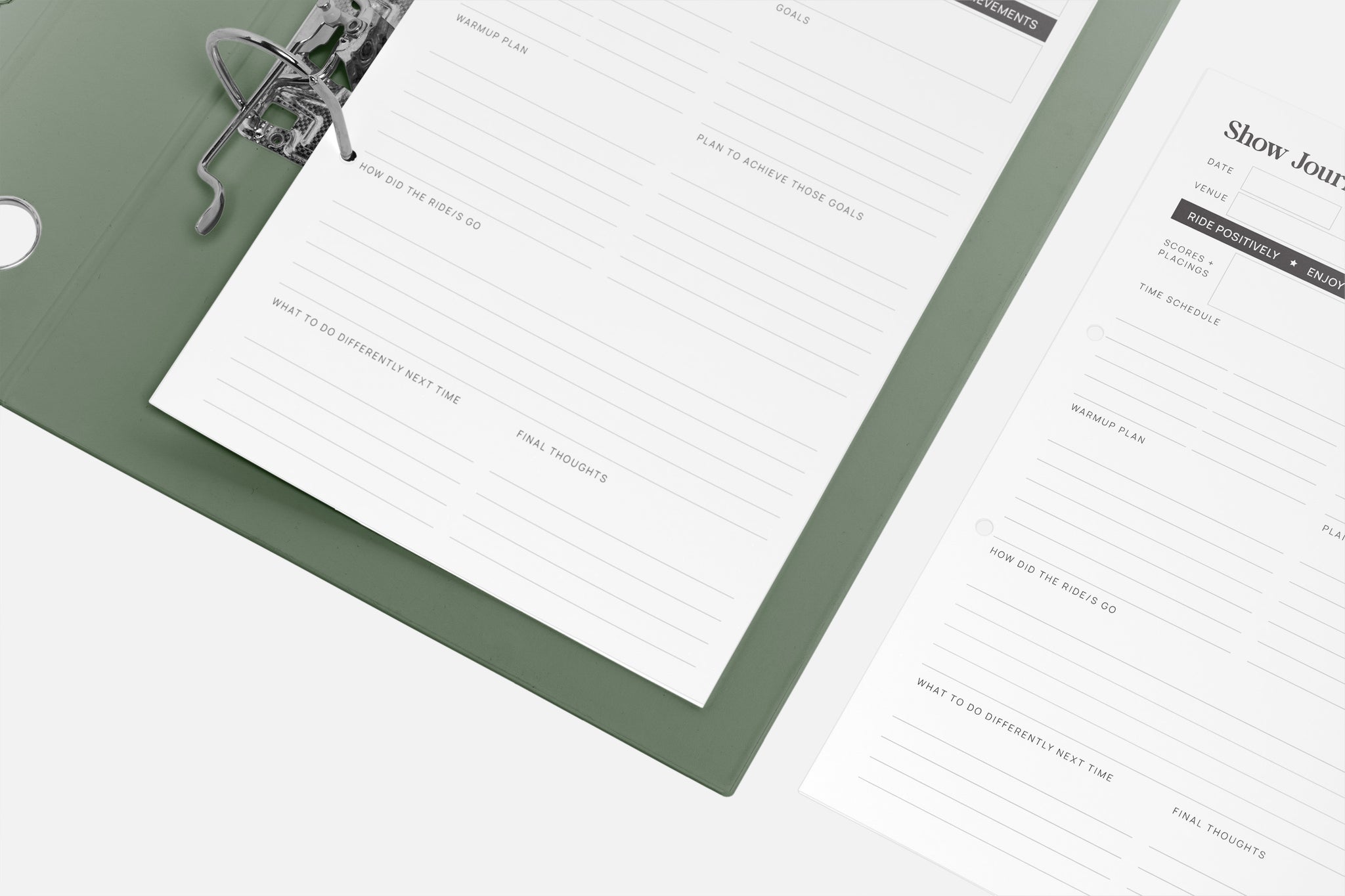 DIY A4 Print - SHOW/COMPETITION JOURNAL – Inspired Equestrian Planners ...